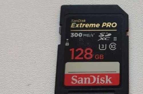 Карта памяти Sandisk extreme pro 128gb 300mb