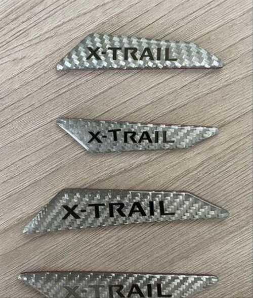 Отражающие накладки на двери X-trail