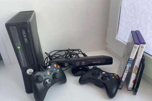 Xbox 360 + kinect + 2 джойстика прошитый (500 гб)