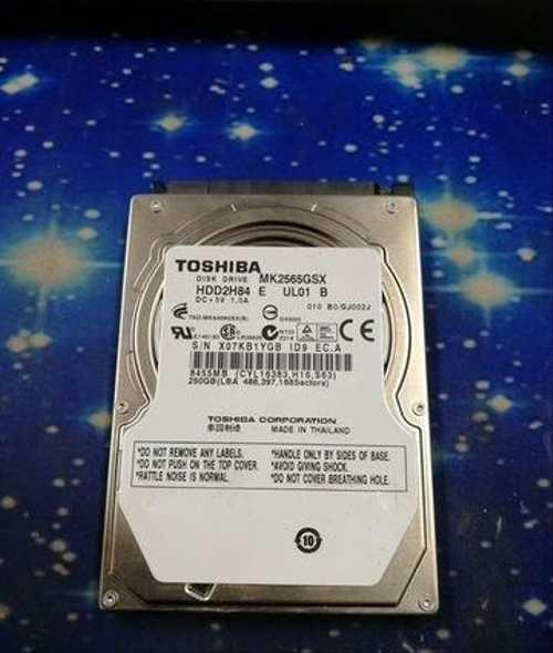Toshiba MK2565GSX 2.5" 250Gb SATA