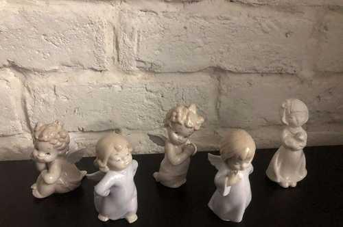 Коллекция фарфоровых статуэток Ангелы, шкатулки, с