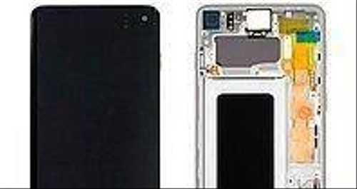 Дисплей Samsung S10 G973 оригинал в рамке White