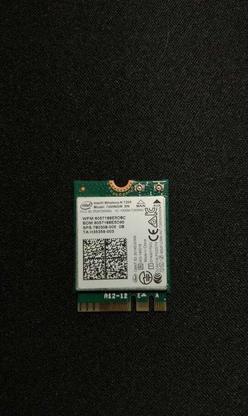 Адаптер wifi + bt intel n7265