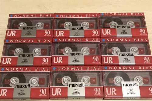 Аудиокассеты Maxell UR90 1996 год новые