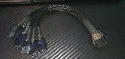 Разветвитель кулера 6 pin PCI - 6 x 4 pin