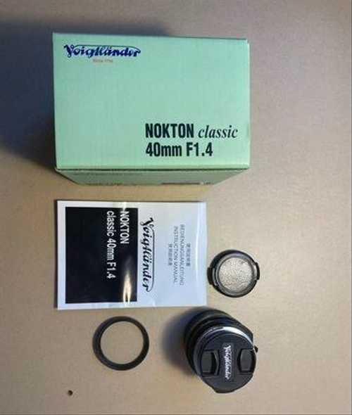 Объектив Voigtlander Nokton classic 40mm f 1.4