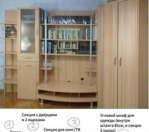 Немецкая мебель спальни: шкафы, стол, кровать и др