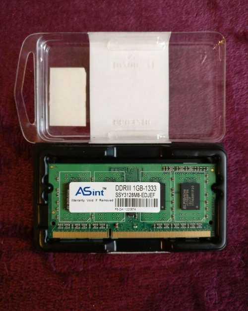 Оперативная память ASint DDR3 1Gb (для ноутбука)