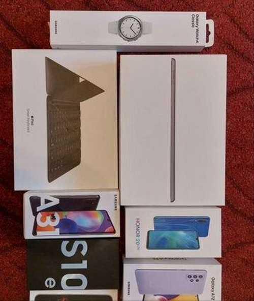Коробки от iPhone, iPad, Samsung, Samsung watch, h