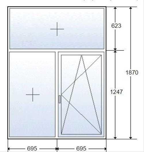 Пвх окна 1390x1870 для сталинки или старого фонда