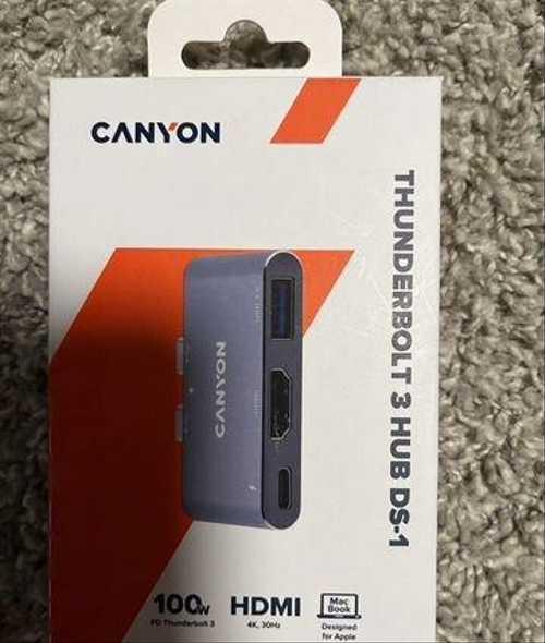 USB-концентратор Canyon 3-в-1 Thunderbolt 3