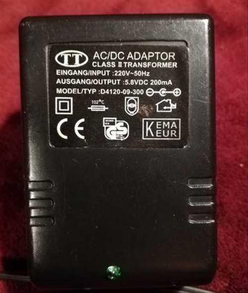 AC/DC adaptor Kema Keur