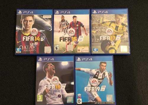 PS4 Fifa 14-15-17-18-19 диски