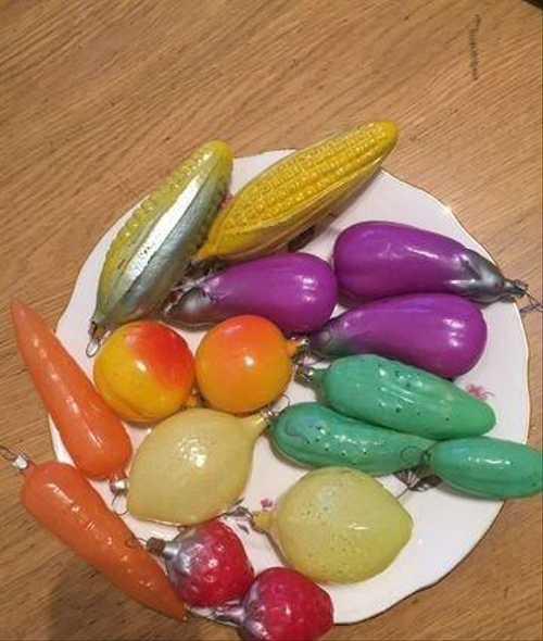 Елочные игрушки овощи