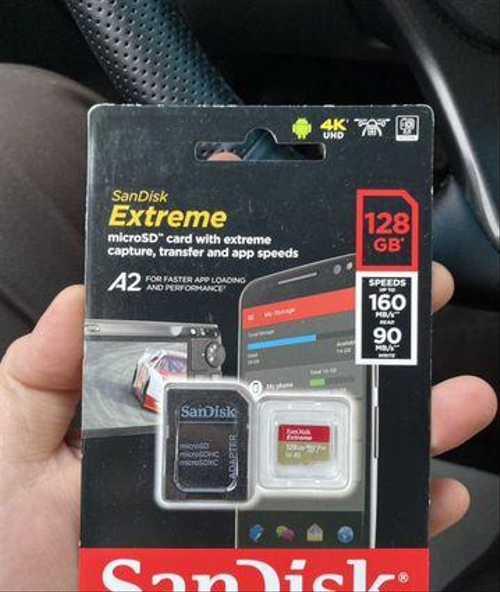Карта памяти MicroSD SanDisk Extreme 128gb a2