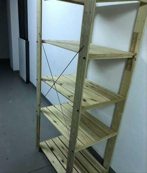 Стеллаж IKEA деревянный Хейне