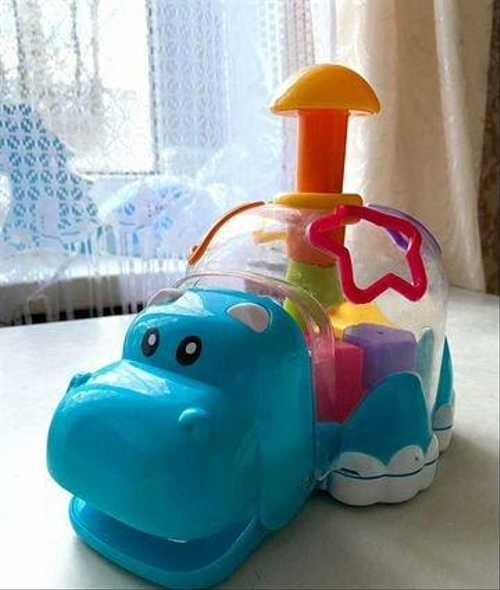 Игрушка бегемот, сортер, развивашка