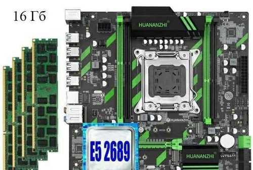 Комплект huananzhi x79, xeon e5 2689, 16 Гб