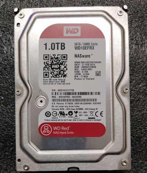 Жесткий диск WD Red WD10efrx, 1 тб (1000 гб)