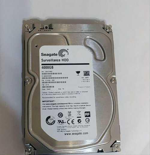 HDD Seagate Surveillance 4 Тб в отличном состоянии