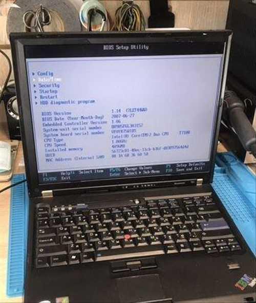 Ноутбук Lenovo thinkpad t61