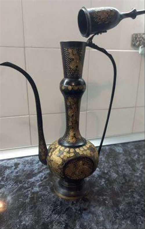 Кувшин(кумган) Индия,латунь
