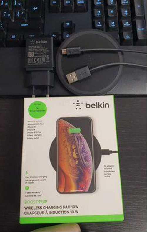 Беспроводное зарядное устройство belkin 10w