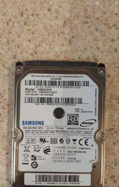 Жесткий диск для ноутбука Samsung hm250hi