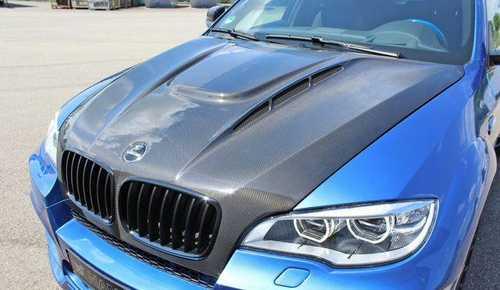 Тюнинг BMW X6 капот Hamann style карбон