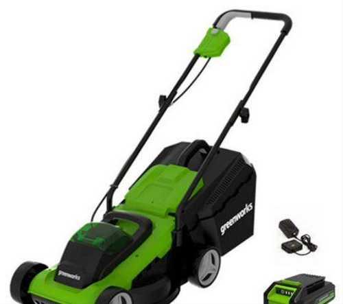 Аккумуляторная газонокосилка GreenWorks G24LM32K2