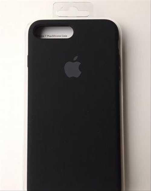iPhone 7Plus Apple Silicon Case 7 Plus Black Черны