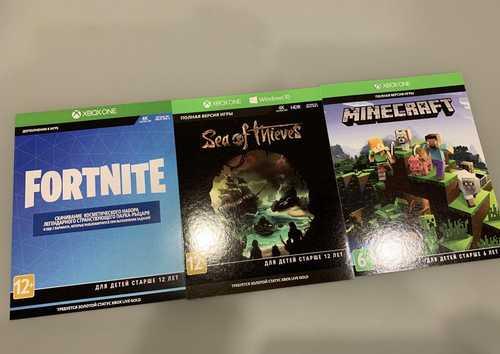 Игры xbox one, fortnite, sea of thieves, minecraft