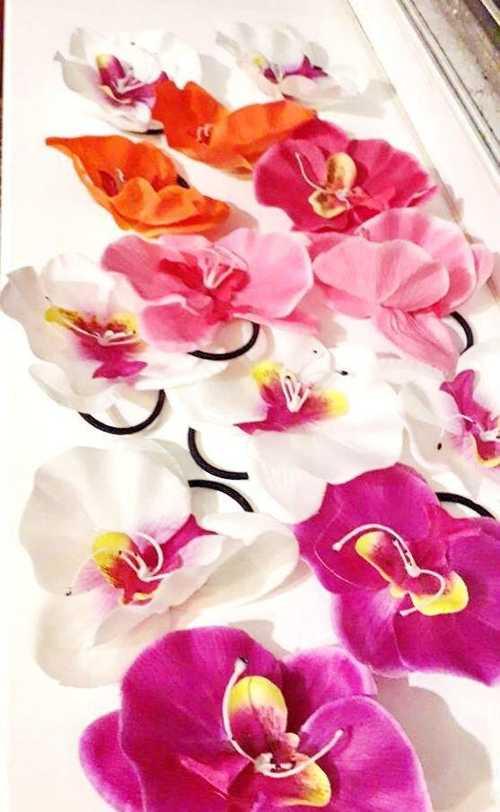 Костюм гавайский, цветы на голову, заколки