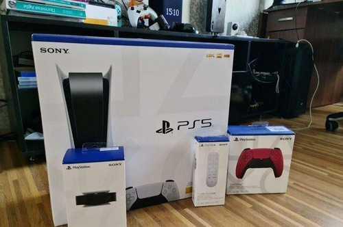 Playstation 5 + 2 джойстика + камера + пульт