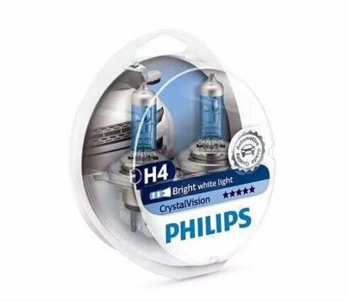 Лампа галогенная philips Н4 Crystal Vision 4300K