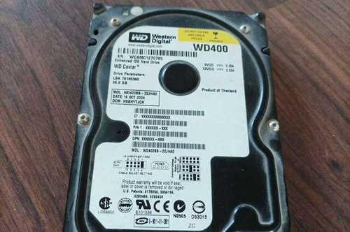 Жесткий диск western digital wd400 40.0GB