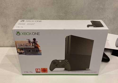 Xbox one S 1tb military green + 250игр