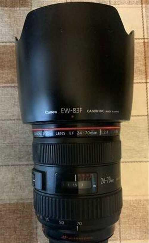 Canon EF 24-70 mm f/2.8L USM+ фильтр полярик хорош