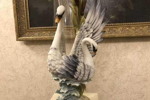 Ваза 50 см скульптура Пара лебедей, Cevik Италия