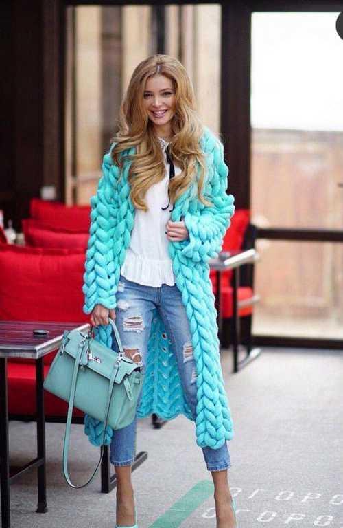 Кардиган косичка