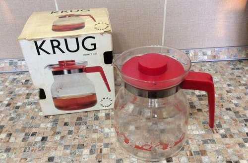 Чайниккофейник из жаропрочного стекла «Krug”. Прои