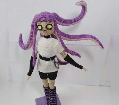 Кукла амигуруми кальмар или осьминог