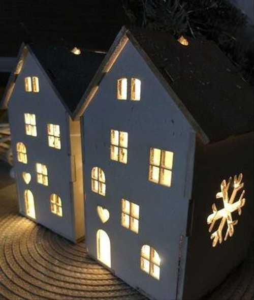 Новогодний фонарь «Снежный домик» (светильник)