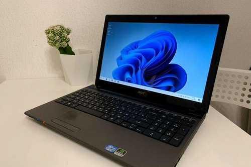 Игровой ноутбук Acer i3/Gt520