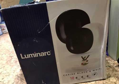 Столовый сервиз Luminarc Carine Black and White 18