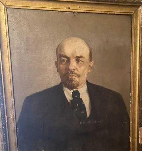 Картина маслом на холсте большая Ленин