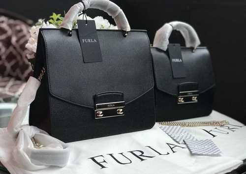 Сумки чёрные Furla Julia оригинал новые кожа