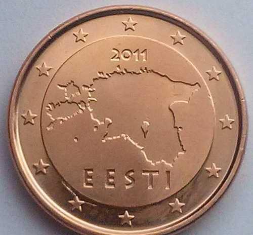 1 евроцент 2011 год - Эстония (UNC)