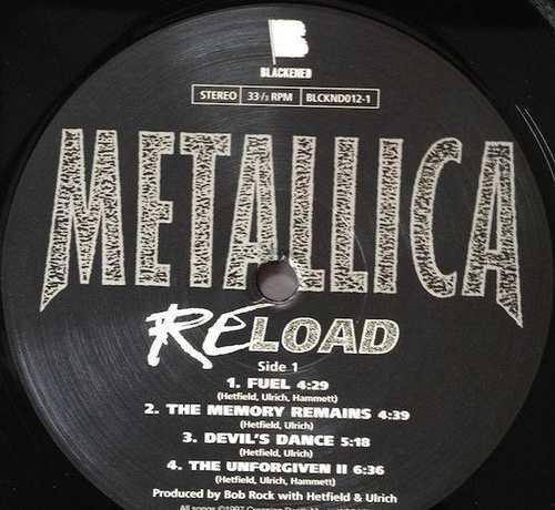 USA LP Metallica Reload пластинка