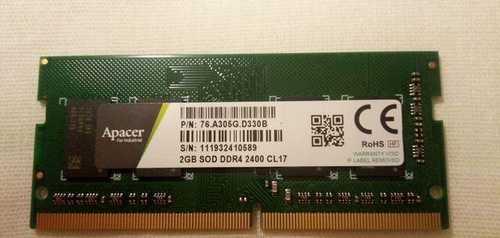 Оперативная память sodimm DDR4 2Gb 2400 CL17